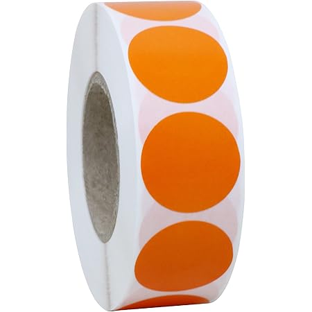 3,000 Pack, 10mm Round Dot Stickers Sticky Labels - Orange : Amazon.co ...