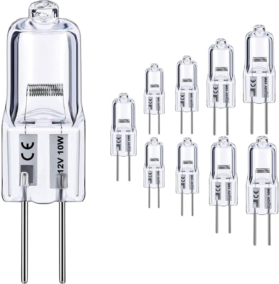 G4 Bulb, 20 Pack Halogen G4 12V 10W with G4 Bi-pin Base, High Output G4 ...
