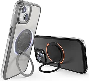 Amazon.com: LAUDTEC Air-Filled Bumper Case for iPhone 15 with Stand, 360° Rotatable Magnetic ...