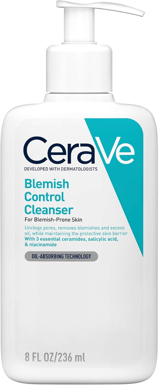 CeraVe Blemish Control Face Cleanser with 2% Salicylic Acid ...