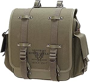 Amazon | デグナー(DEGNER) ミリタリーテイストナイロンサドルバッグ カーキ 8L NB-131 | サイドバッグ・サドルバッグ | 車＆バイク