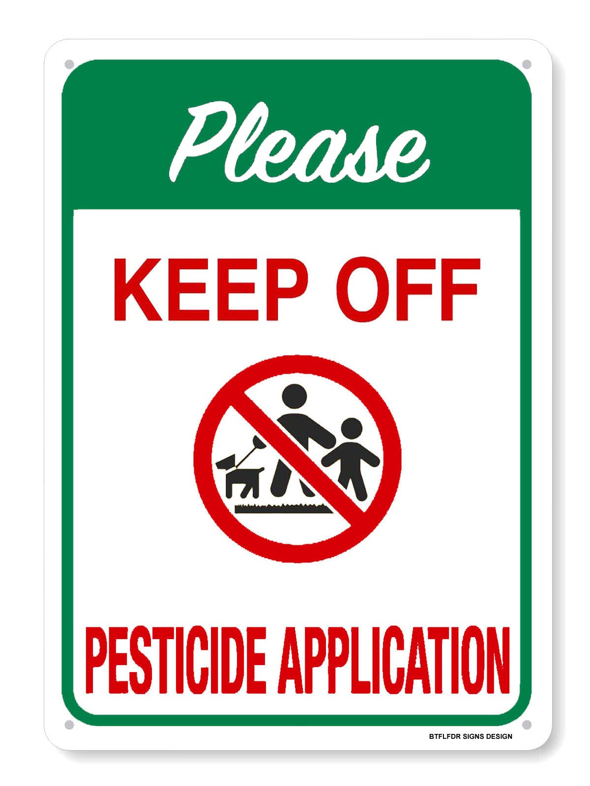 Amazon.com : BTFLFDR Aluminum Please Keep Off Sign, 8"x12" Pesticide ...