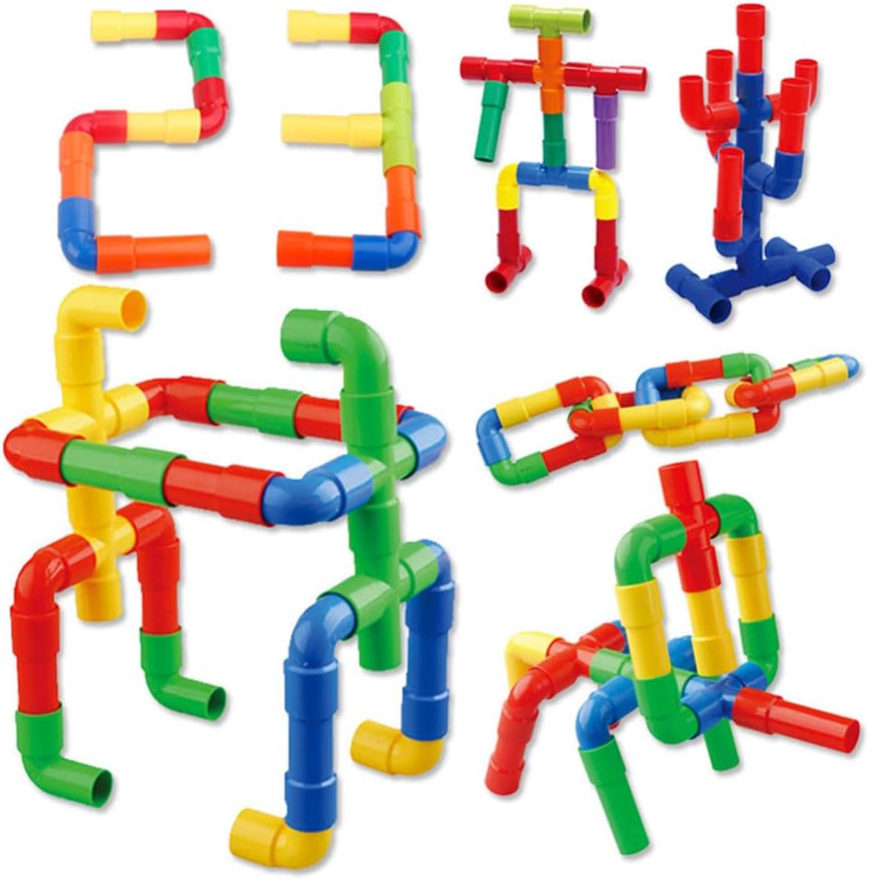 Amazon.com: Toddmomy STEM Building Blocks Toy, Plastic Tube Locks ...