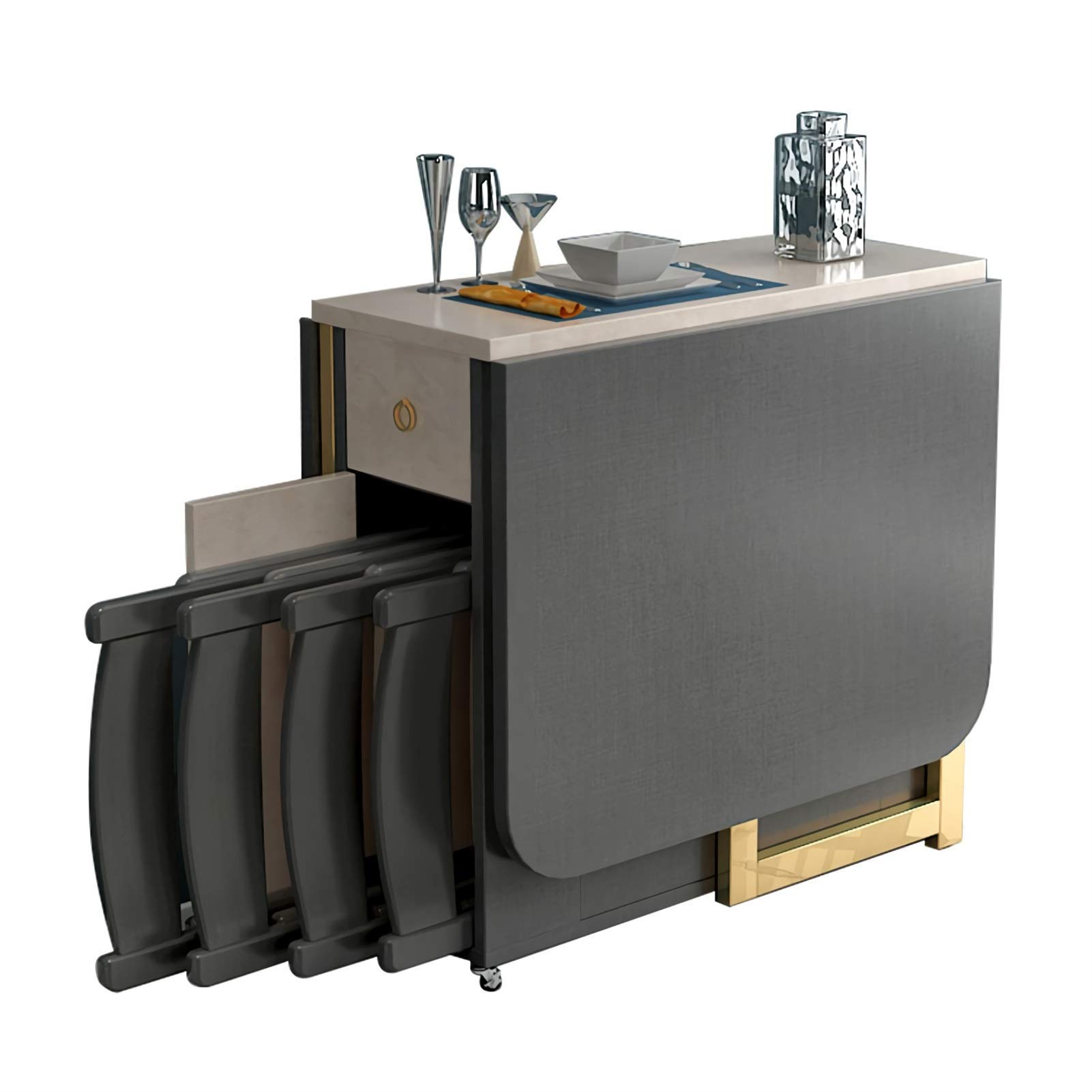 Buy LXLH Folding Table and Chair Set,Folding table Modern Folding ...