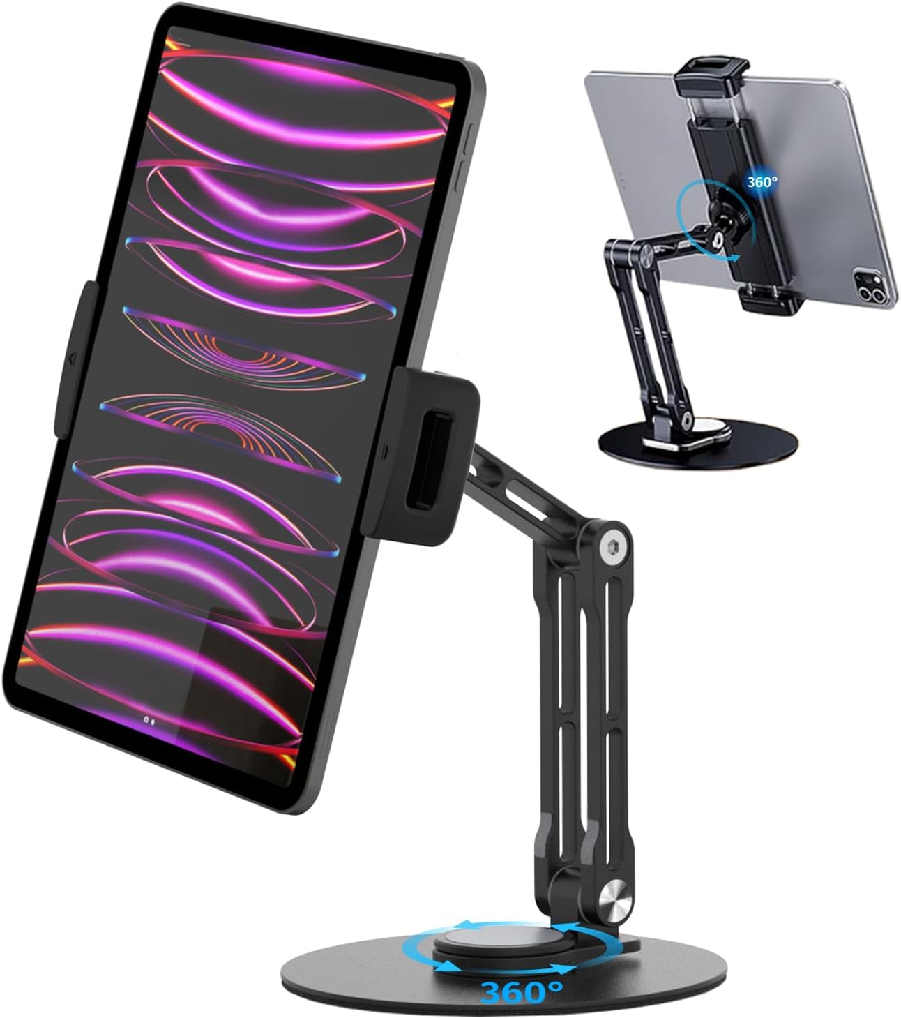 Amazon.com: Enospring Portable Monitor/Tablet/iPad Clamp Holder Stand - 360° Degree Swivel ...