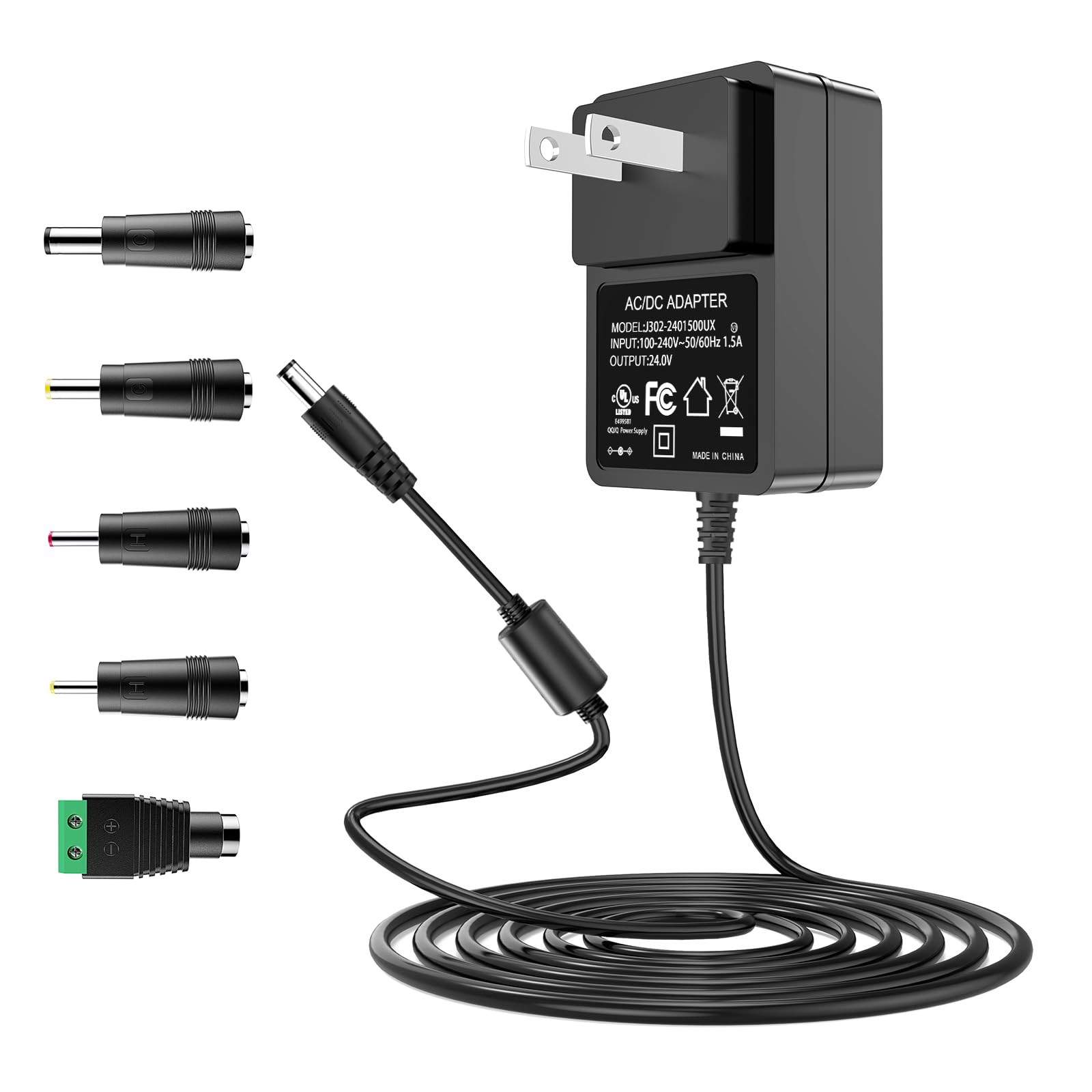 Amazon.com: Mareisa 24V DC Power Supply AC Adapter, 24Vdc 1.5A 1A 0.5A ...