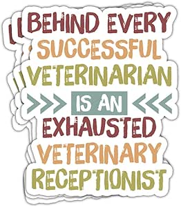 Amazon.com: JEFARIK (3 Pcs) Behind Every Successful Veterinarian Is An ...