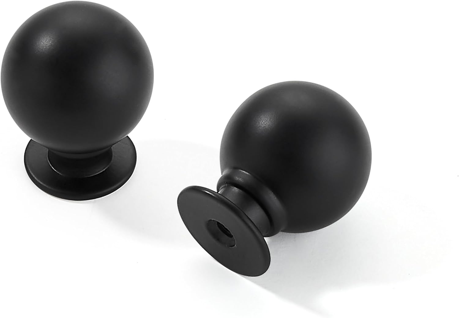 CABDM 10 Pack 1 Inch Vintage Ball Matte Black Cabinet Knobs Kitchen Cabinet Hardware Black ...