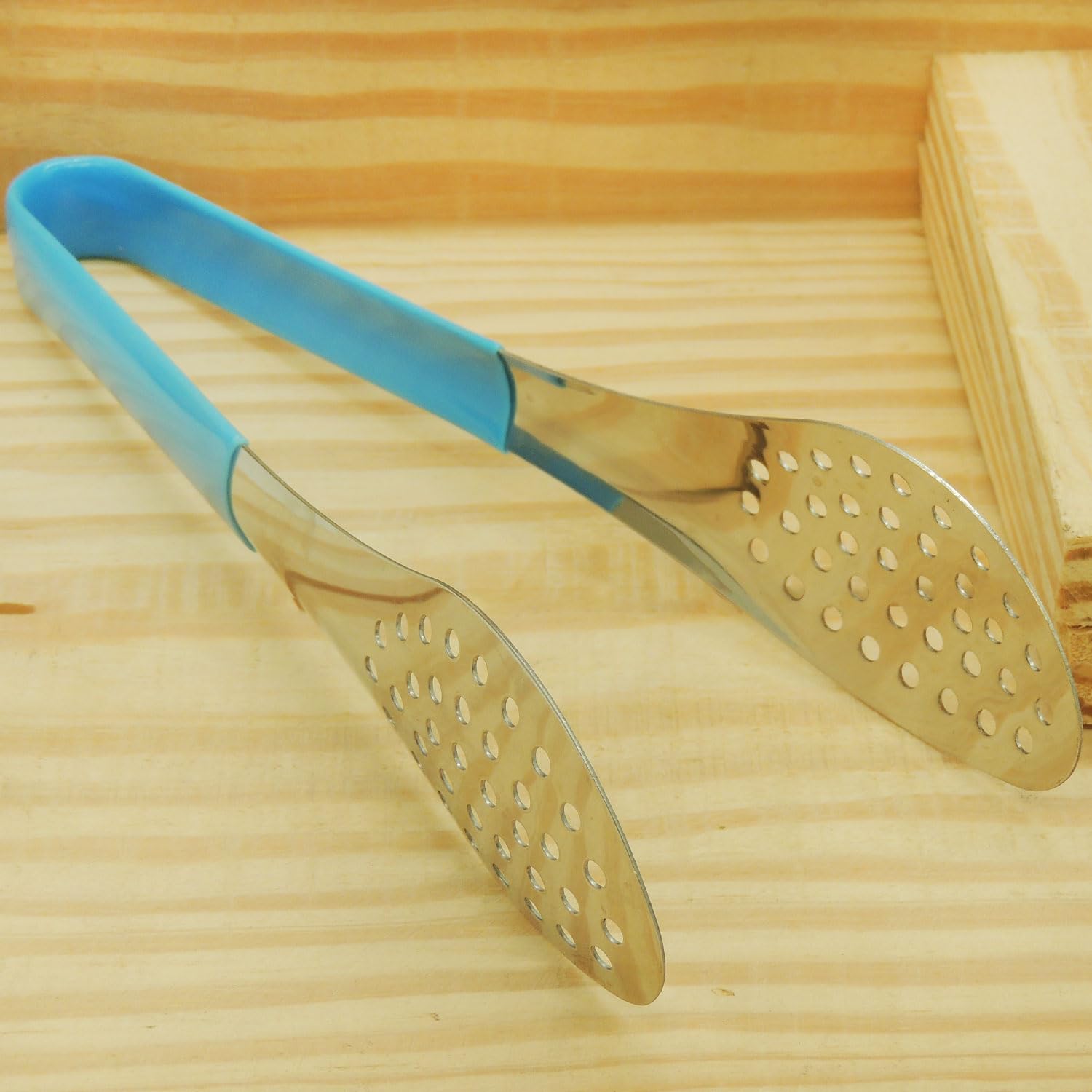 Buy Stainless Steel Blue Vinyl Coated Utility Tong 23 cm Long Online at ...