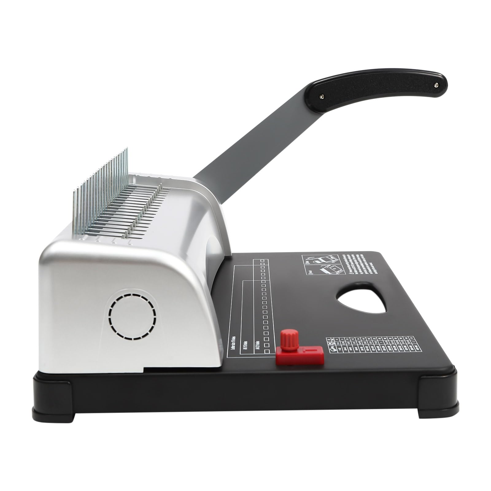 Comb Binding Machine Silver&Black 21 Holes 450 Sheet A4/A5 Coil Manual ...