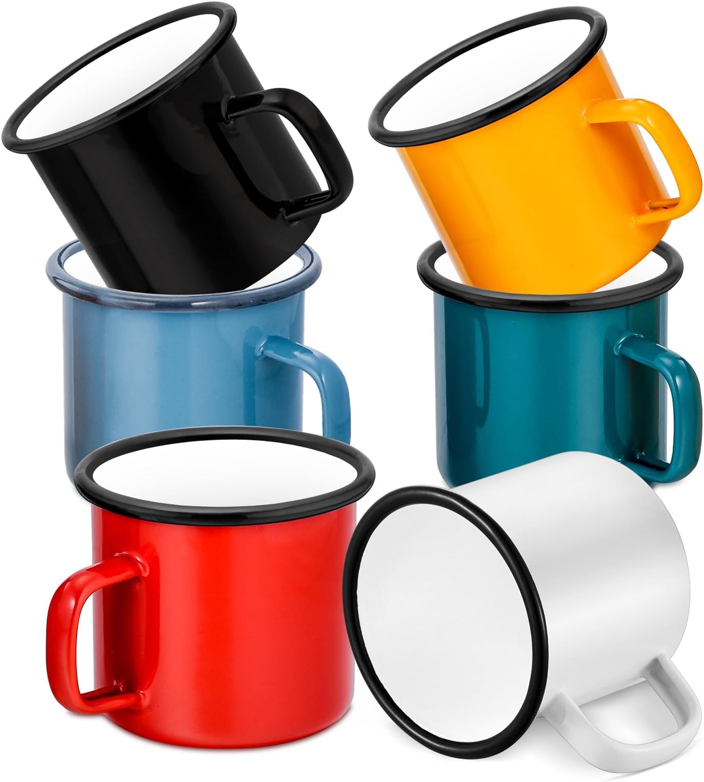 Amazon.com | Tsyware Pack of 6 Camping Coffee Mug Drinking Soup Cup (16 ...