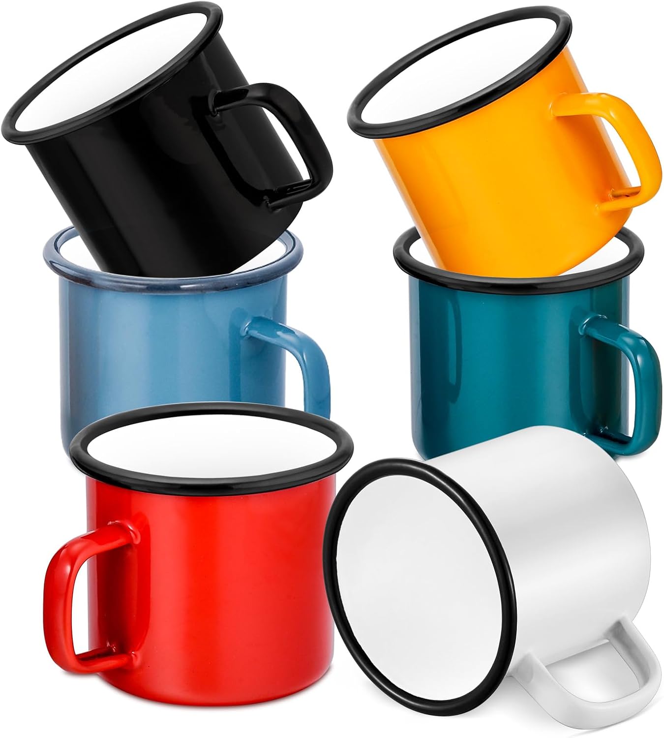 Amazon.com: Joyfair 12oz Camping Enamel Mug Set (6Pcs), Portable Camp ...