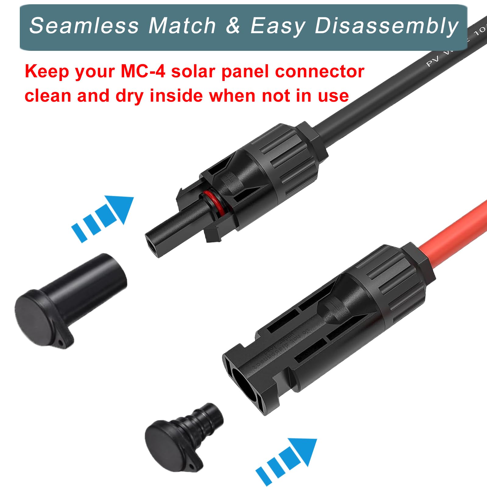 Snapklik.com : KarlKers Solar Connector Caps, IP67 Solar Panel ...