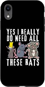 Amazon.com: iPhone XR Funny Rats Quote, Yes I Really Do Need All These ...