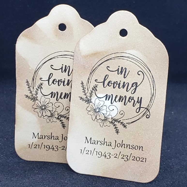 Amazon.com: In Loving Memory set of 25 Tags (my MEDIUM tag 1 3/8" x 2 1 ...