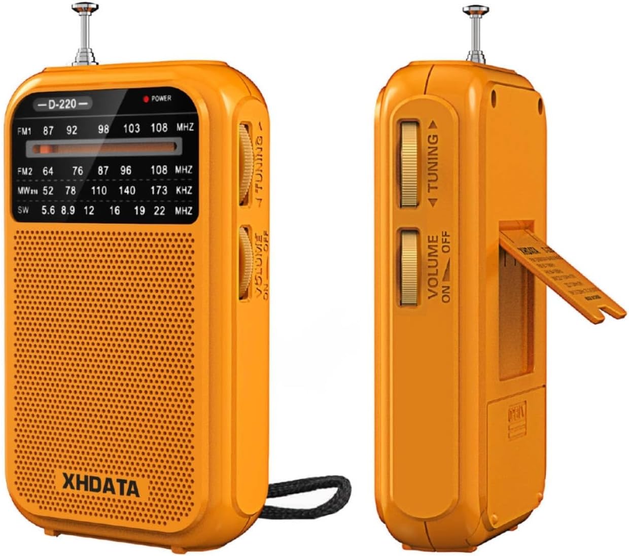 XHDATA D220 Radio portatile AM FM SW Radio a batteria, radio a onde ...