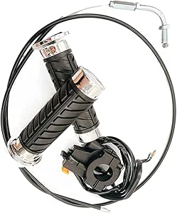 Amazon.com: Singlac Twist Throttle Accelerator Handle Grips and 50In Cable Assembly with Kill ...