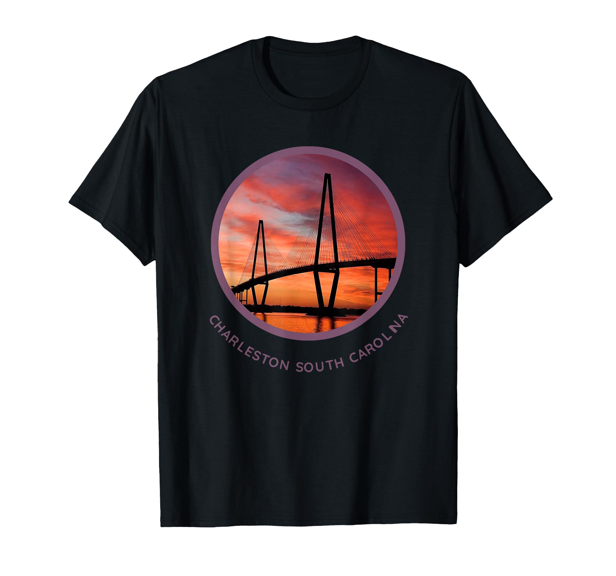 Amazon.com: Charleston South Carolina Tshirt Ravenel Bridge Print S.C ...
