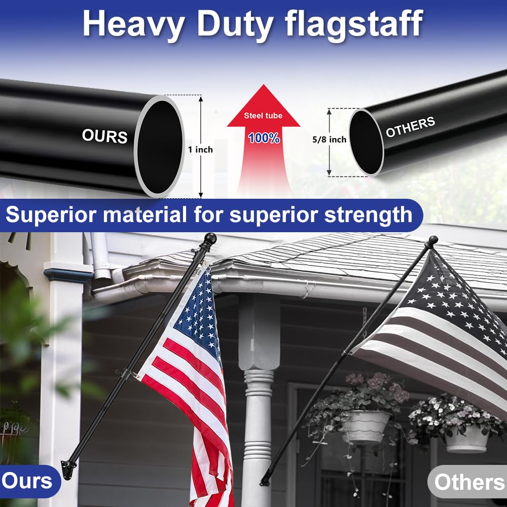 Snapklik.com : Ihomepark 6FT Flag PoleTangle Free Stainless Steel ...