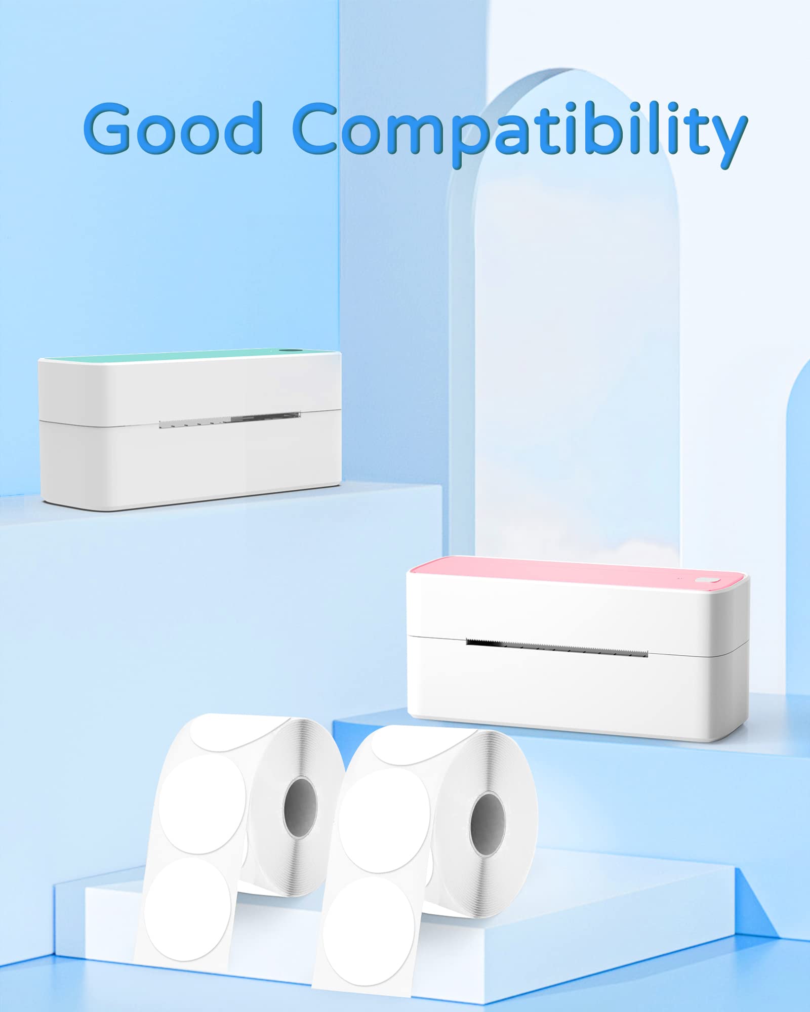 Snapklik.com : Itari 2 Inch Round Thermal Printer Sticker Labels - QR ...