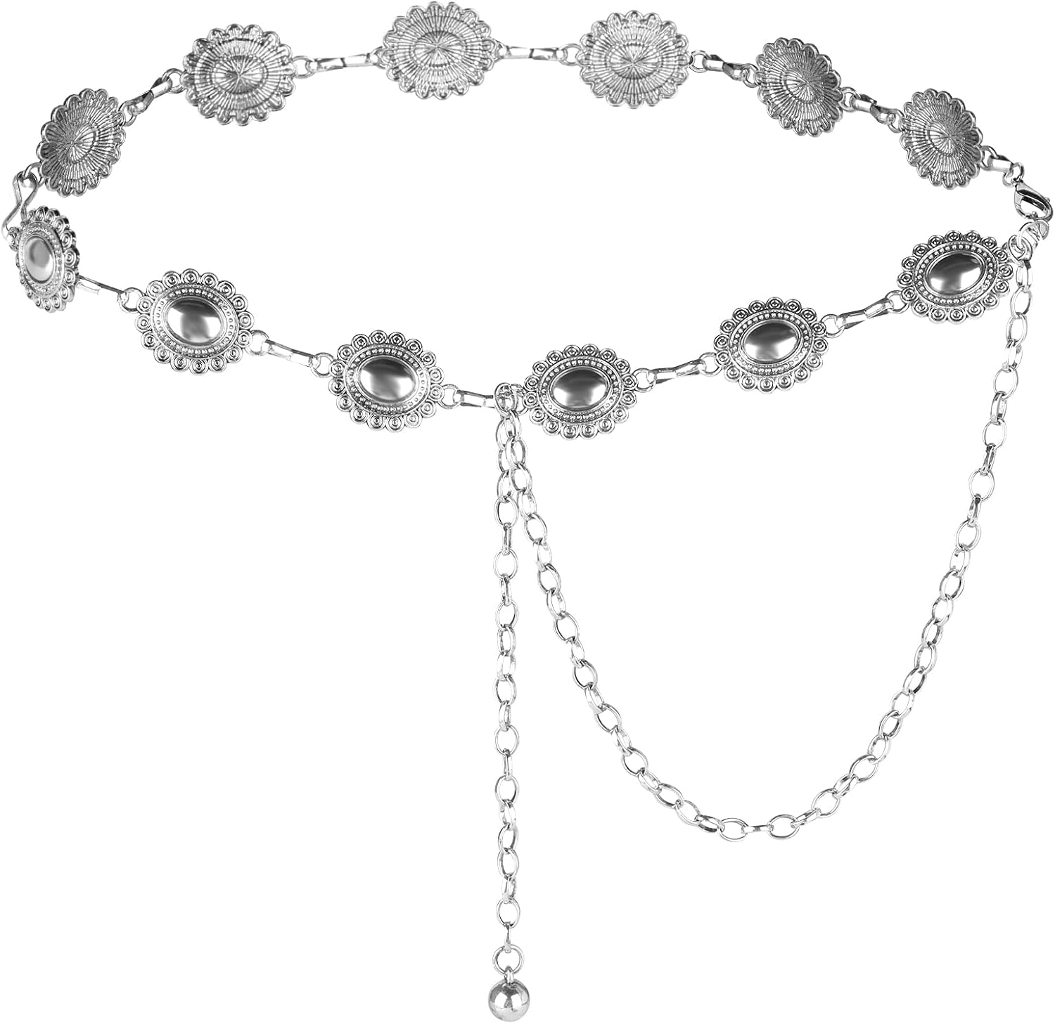 Pinsit Western - Cinturón de metal para mujer, cinturón de cintura de ...