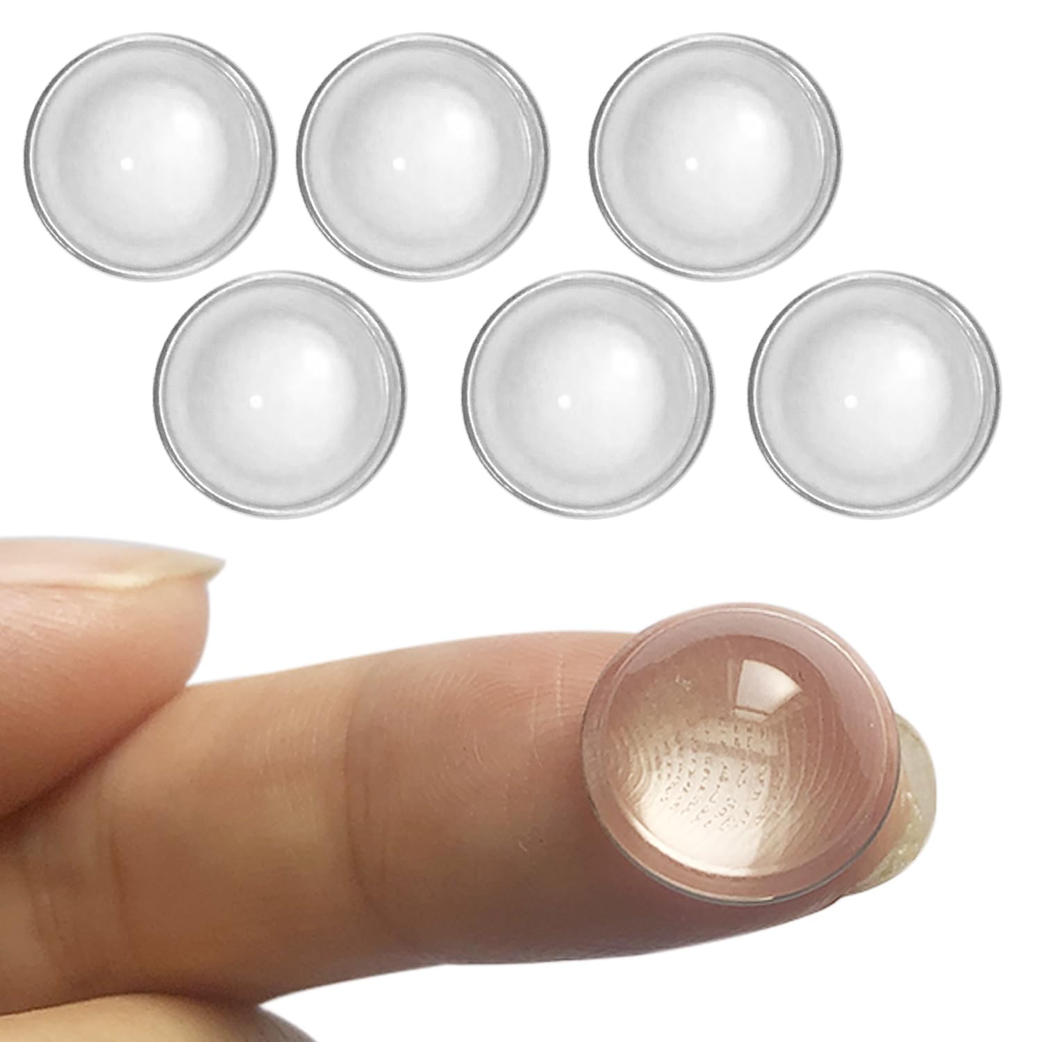 JIATONG 6PCS x Diameter 12.5mm Flat Convex Lens Height 3.6mm Flat ...
