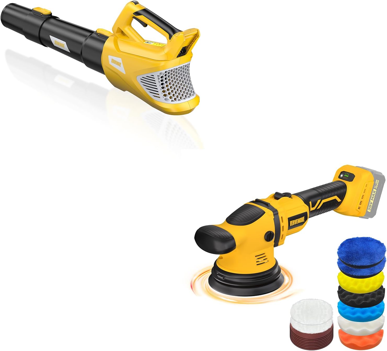 Amazon.com: VERVEWAVE Cordless Leaf Blower and Buffer Polisher Kit for ...