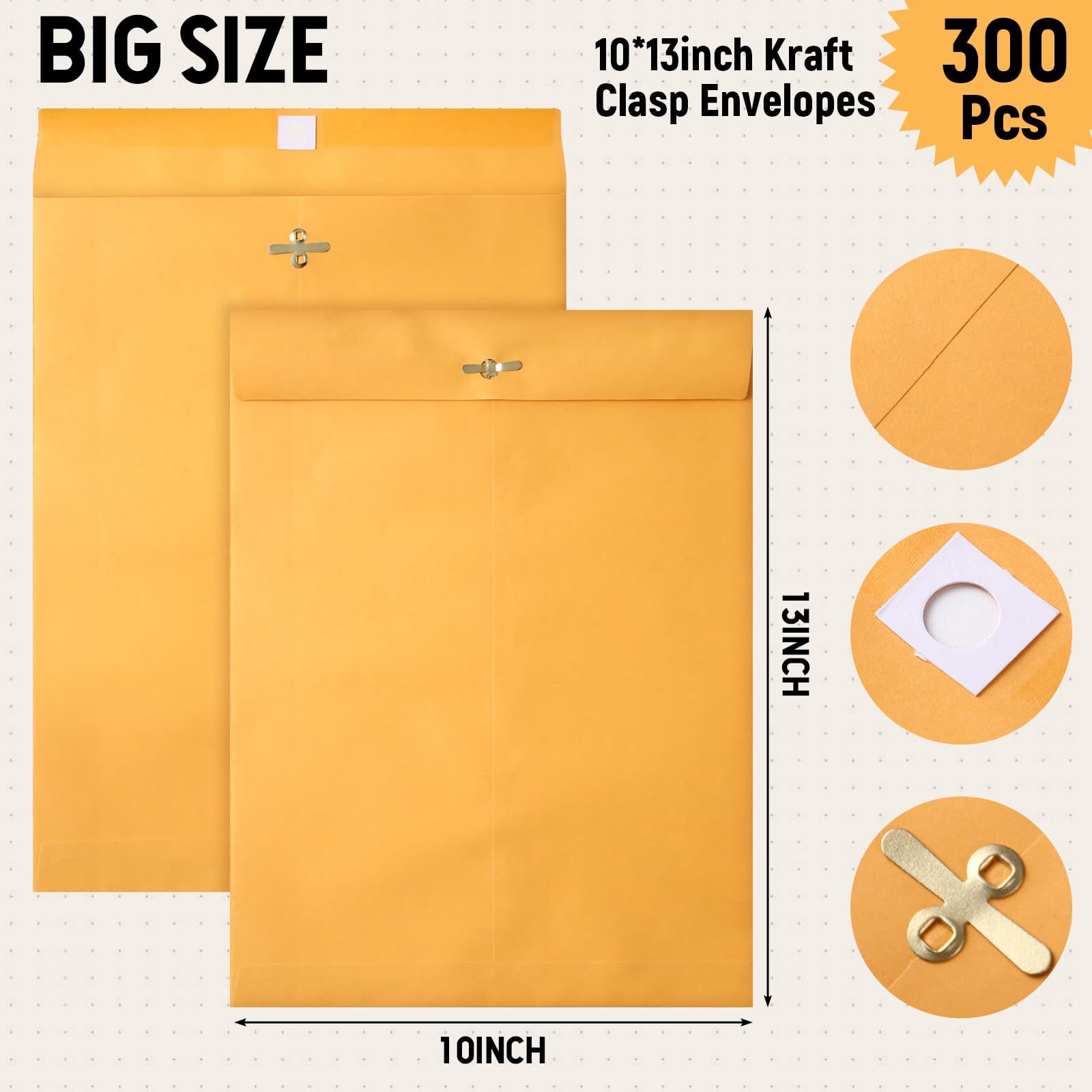 Snapklik.com : Ctosree 300 Pcs Manilla Envelopes Clasp Envelopes Bulk ...