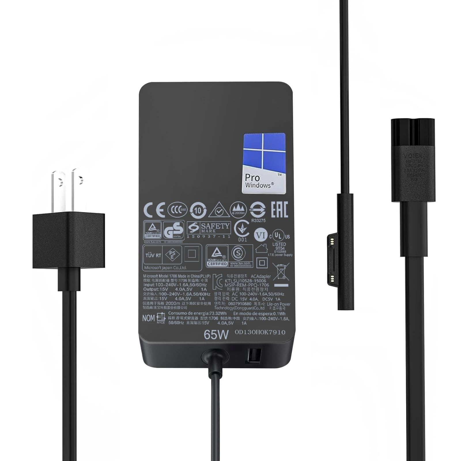 Amazon.com: 65W Surface Pro Charger Replacement Fit for Microsoft ...