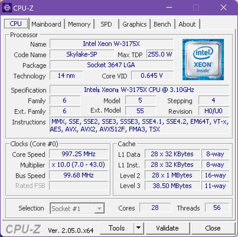 Amazon | INTEL Xeon W-3175X プロセッサー。 | インテル | CPU 通販