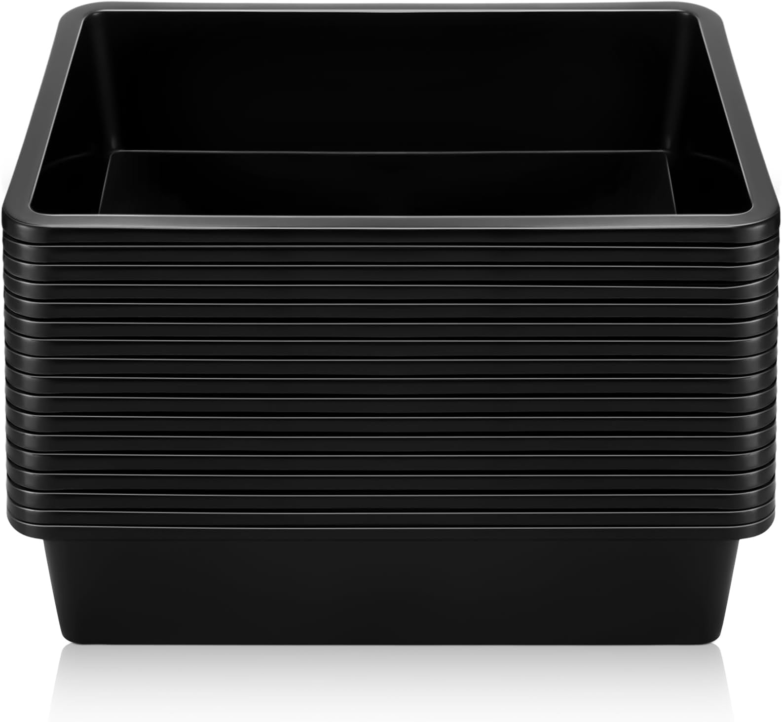 Amazon.com: Kigley 10 Pcs Flat Storage Tray Organizer Bin Letter Size ...