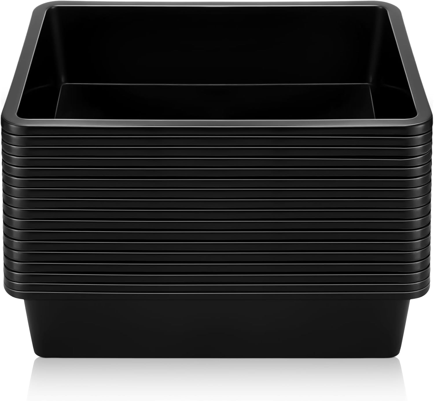 Amazon.com: Qunclay 16 Pcs Flat Storage Tray Organizer Bin Letter Size ...