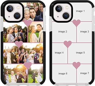Amazon.com: Personalized Photo Phone Case for iPhone 14, Multi-Picture Collage Customized ...