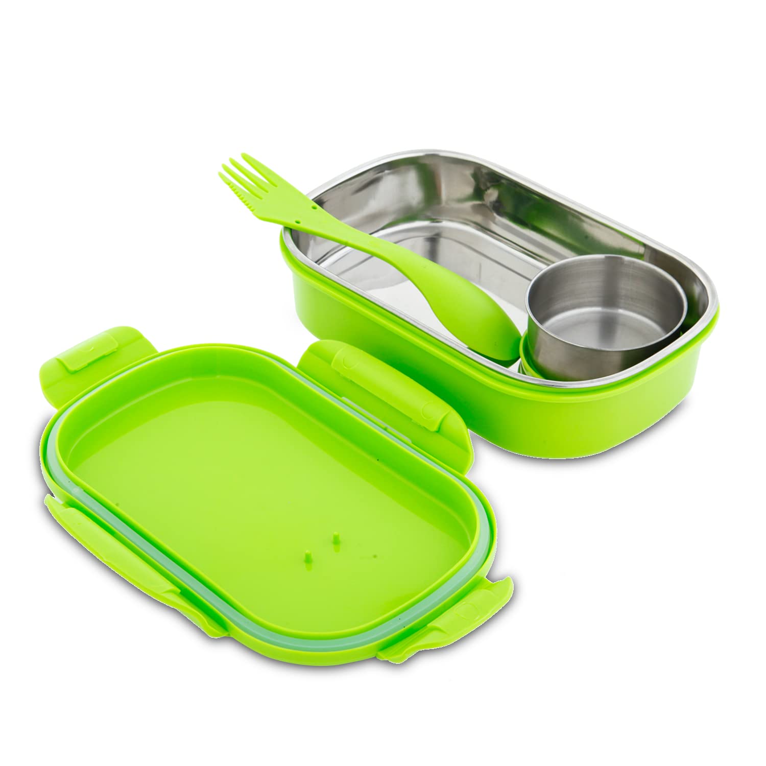 Buy Gluman Stainless Steel Rectangular Snappy Lunch Box for Kids ...