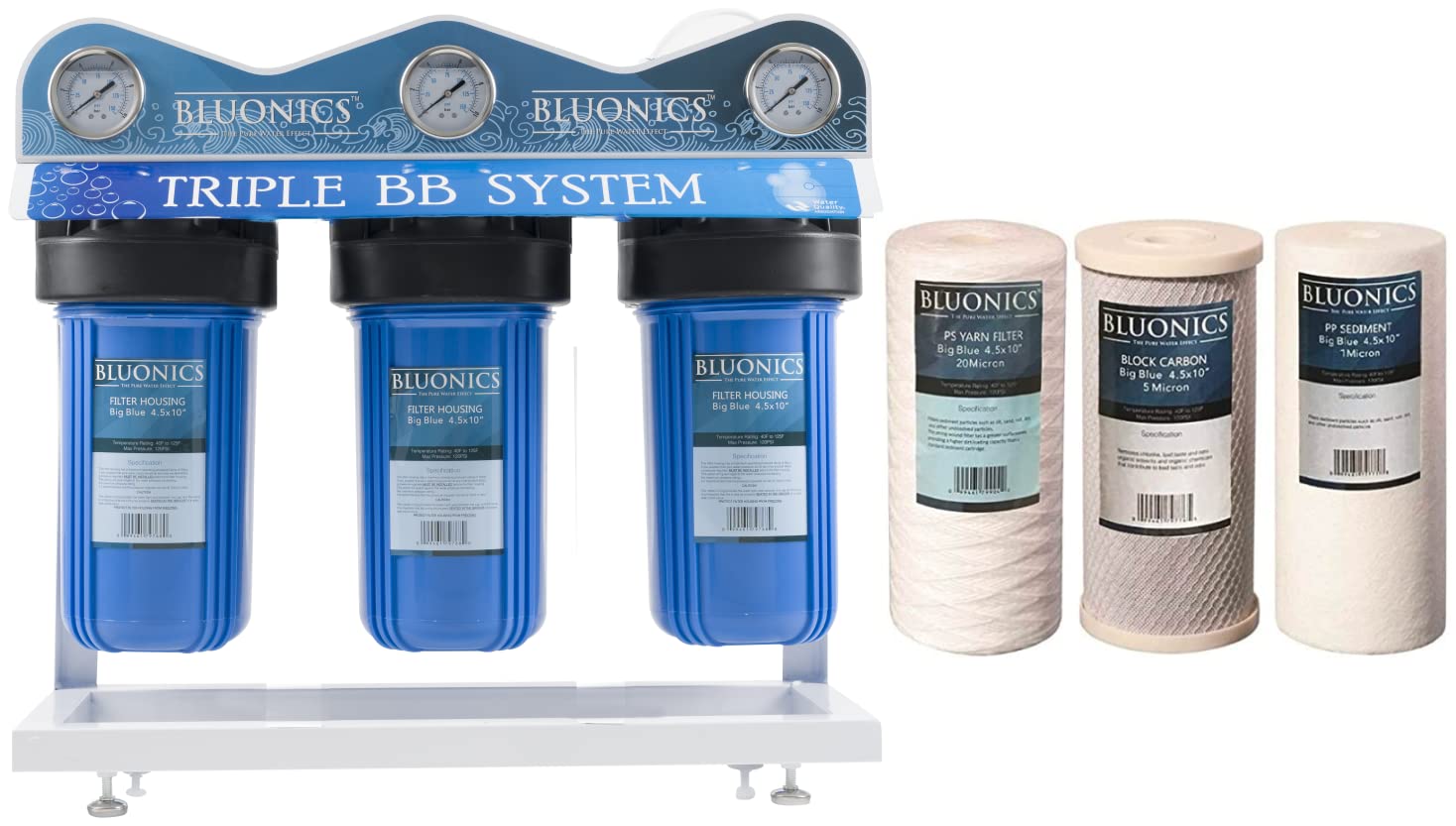 Buy 55W UV Ultraviolet Light Plus Sediment & Carbon Well Water Filter ...