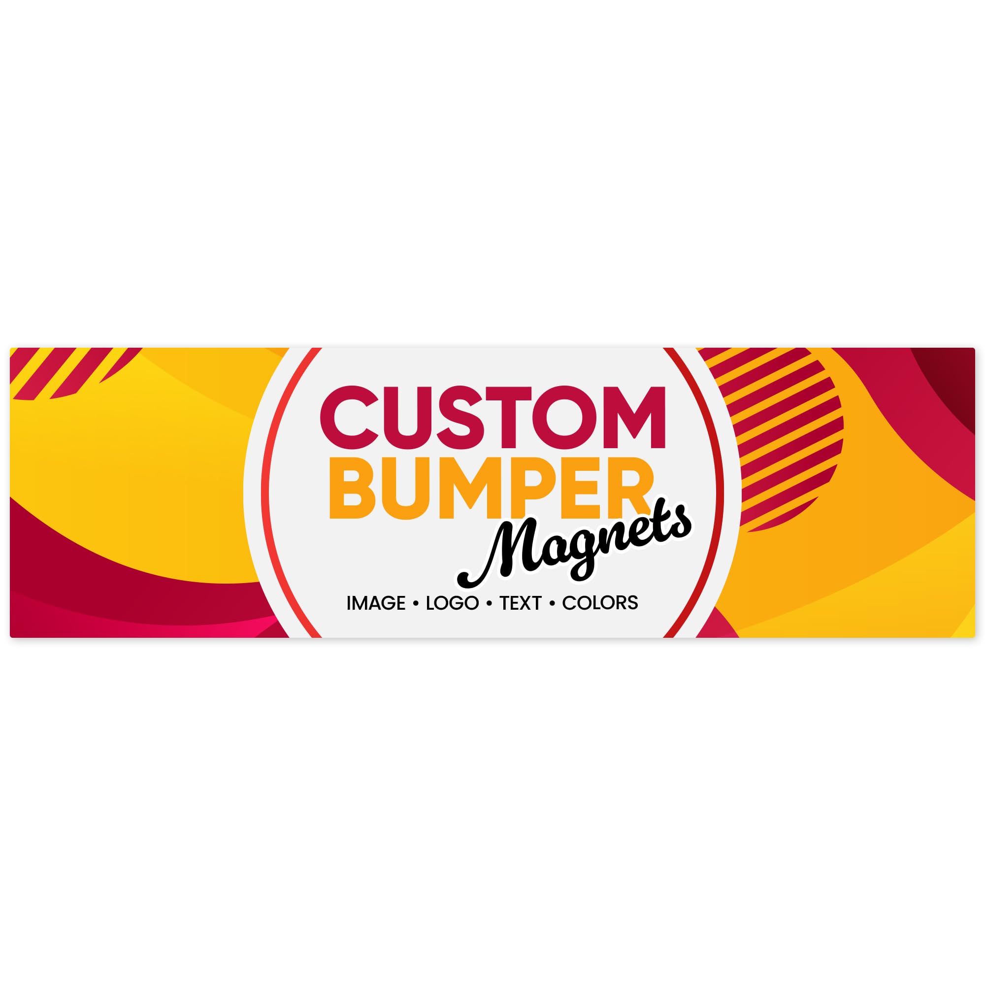 Amazon.com: Custom Magnetic Bumper Sticker, Personalized Text and Logo ...