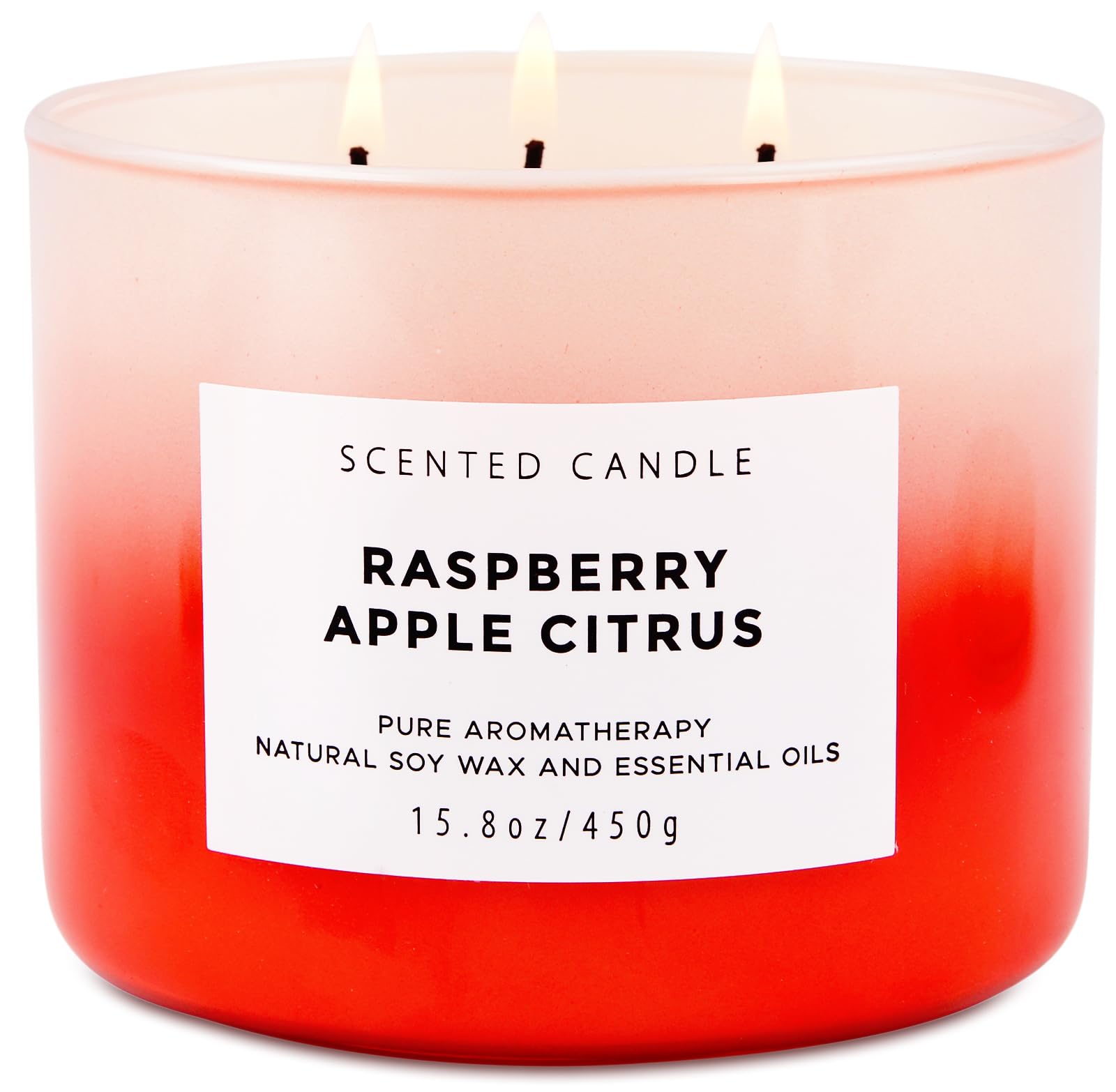 Amazon.com: Raspberry Apple Citrus Candle | 3 Wick Soy Candle | Spring ...