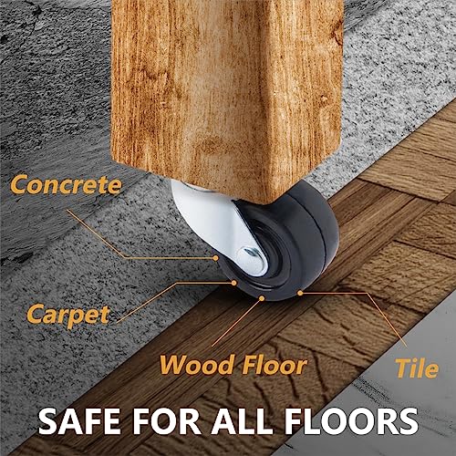 Snapklik.com : POWERTEC 1-1/2 Inch Swivel Caster Wheels Set Of 4