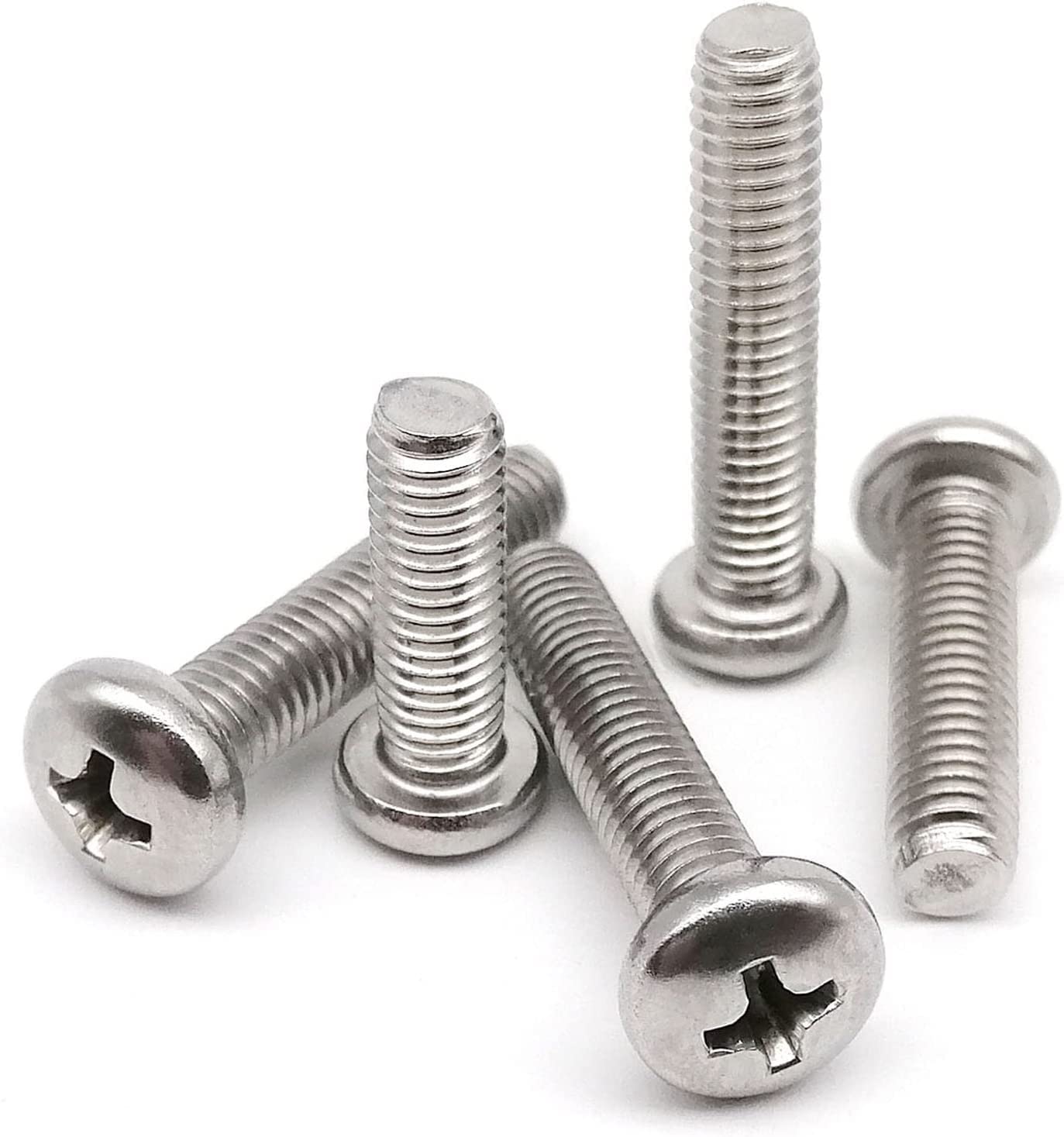 Amazon | 50 個 M1.6 M2 M2.5 M3 M3.5 マシン Mcrews ボルト 304 ステンレス鋼クロス丸なべ頭ねじボルト (Size : M3 50pcs-30mm ...