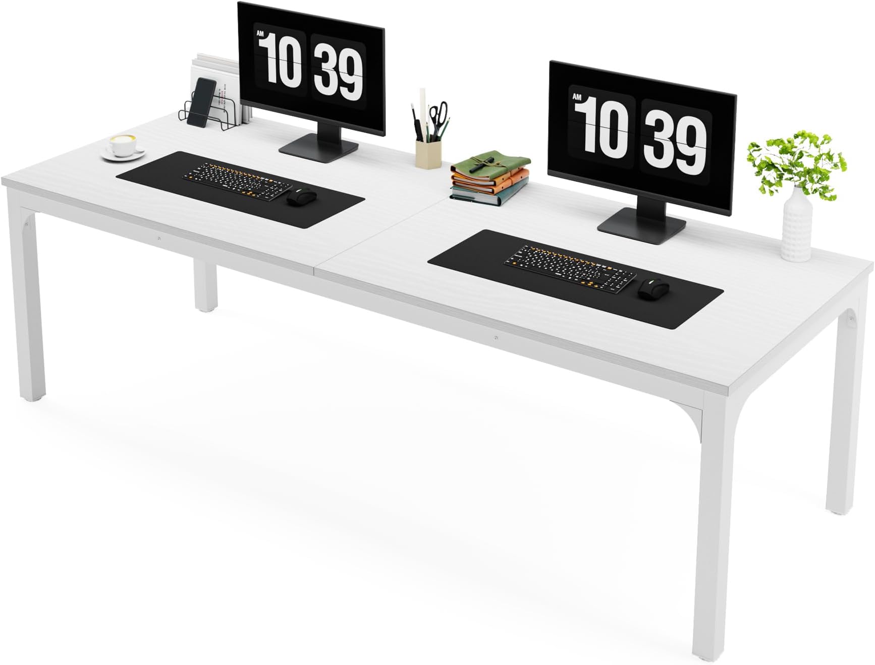 Amazon.com: Tribesigns Two Person Desk, 78.7-Inch Extra Long Office ...