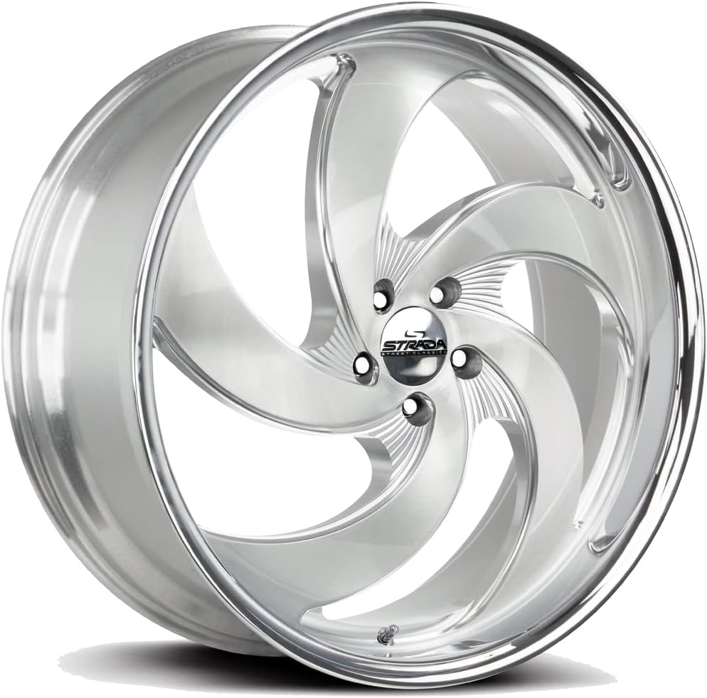 Amazon.com: Strada C05 Retro 5 22x9 5x120 +35mm Brushed SSL Wheel Rim ...