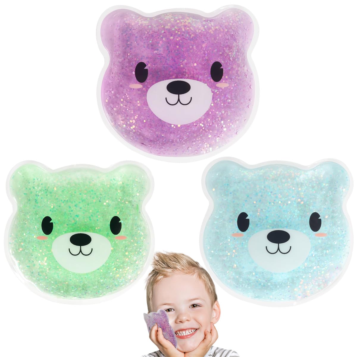 Hilph Ice Pack Cold Compress for Kids, 3 Small Ice Packs for Injuries ...