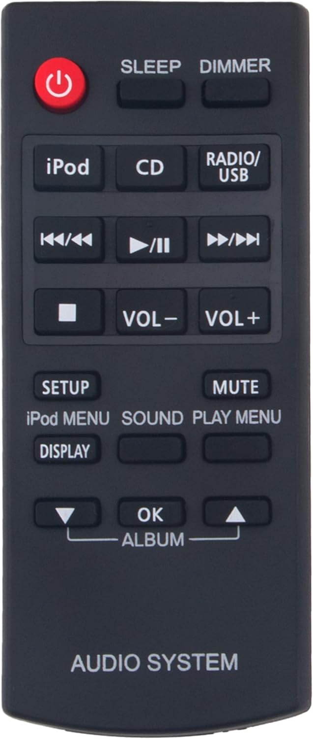 Amazon.com: N2QAYB000984 Replaced Remote fit for Panasonic CD Stereo SA ...