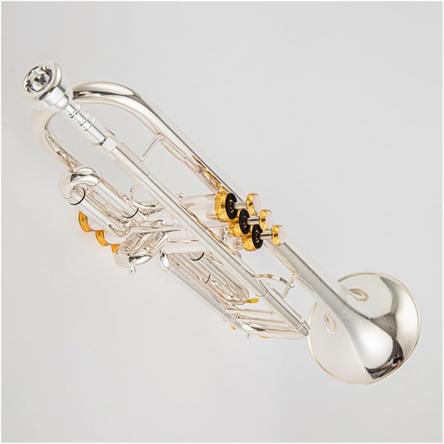 Amazon.com: Beginner Bb Trumpet B Flat Brass Silver Plated Professional ...