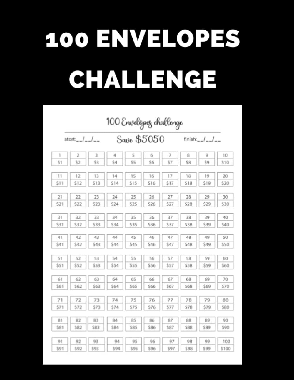 Buy 100 Envelopes Challenge: 100 Envelope Savings Challenge / Tracker ...
