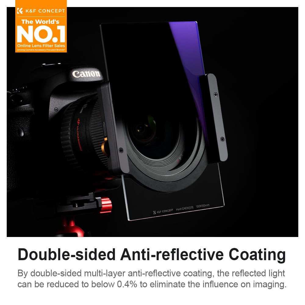 Amazon | K&F CONCEPT ハーフNDフィルター角型 GND8 GND0.9 ハード減光