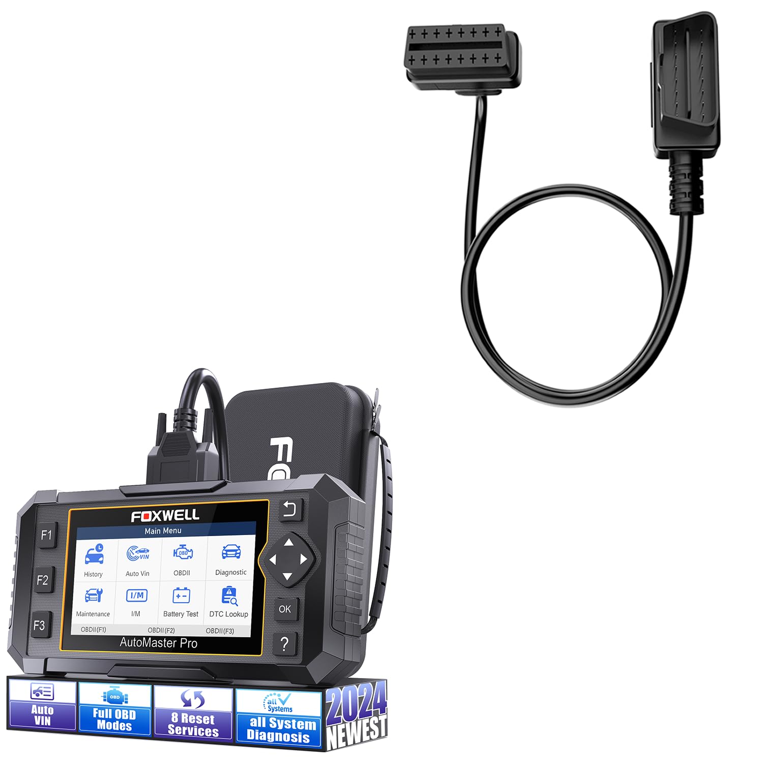 Amazon.com: FOXWELL Car Scanner NT624 Elite All System and Extension ...