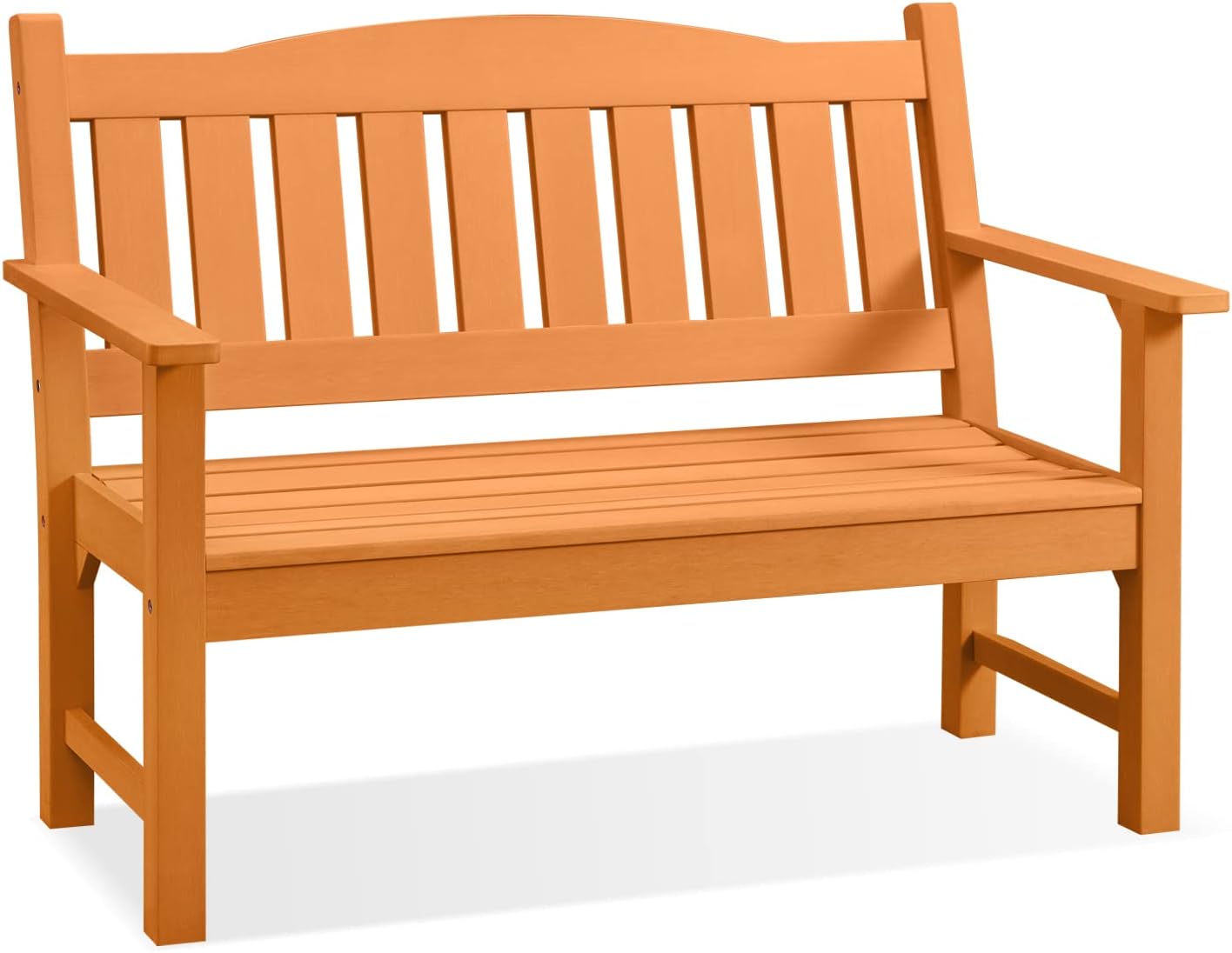 Amazon.com: EFURDEN Outdoor Bench, 2-Person Garden Bench Made of Poly ...