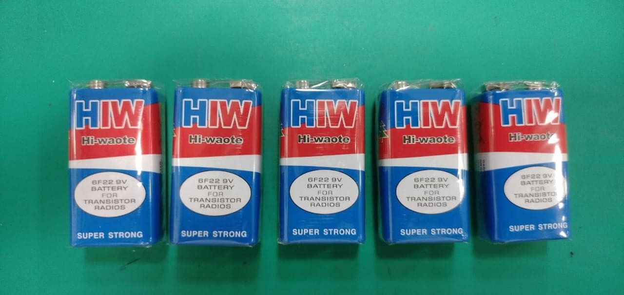 hi-waote 6F22 29312 HW Long Life Zinc Carbon Battery Hi-Watt (Pack of 5 ...