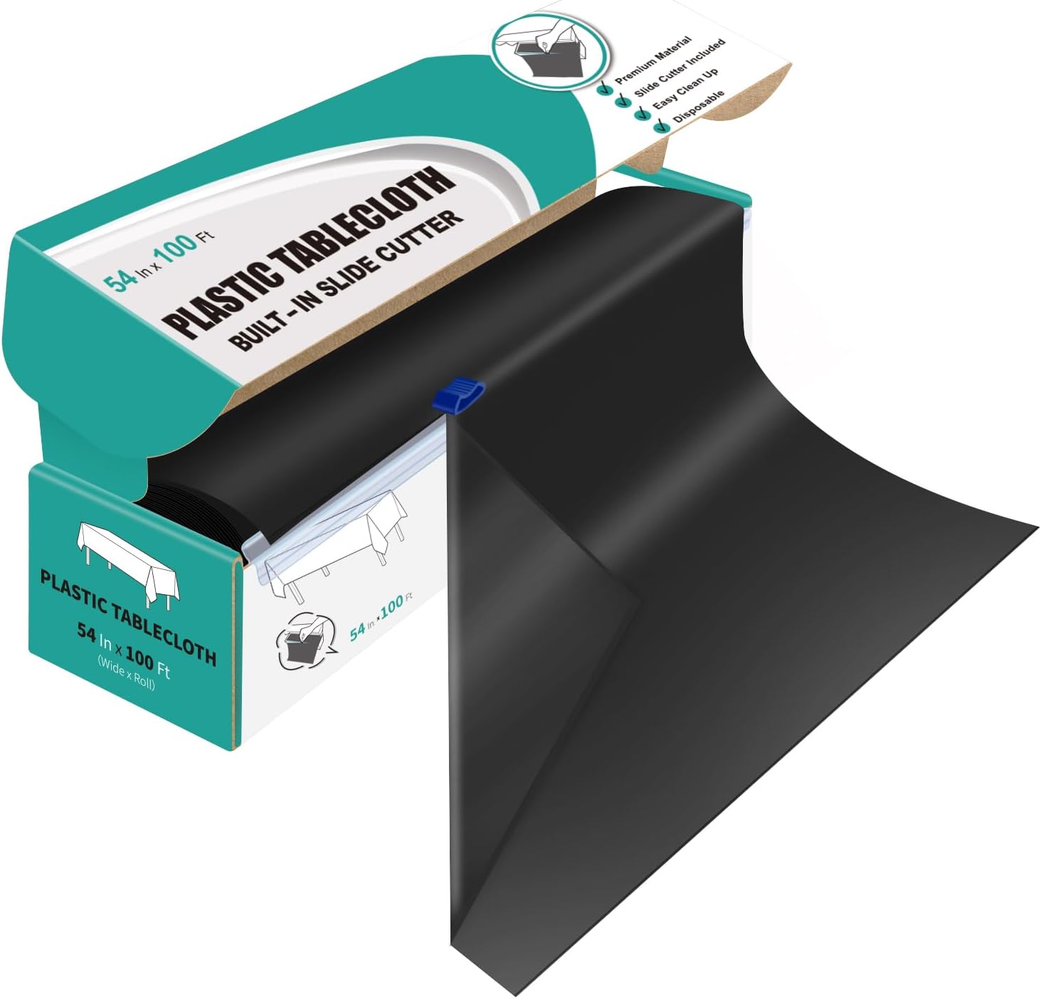 Amazon.com: Craft And Party, Black Plastic Table Cover Roll - 40in X ...